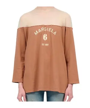 MAISON MARGIELA Printed T-shirt With Round Neck And Long Sleeves