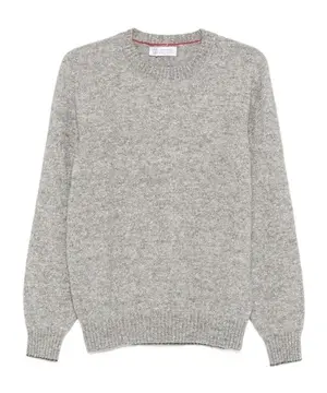 Brunello Cucinelli Crew-neck Long-sleeve Sweater - Grey