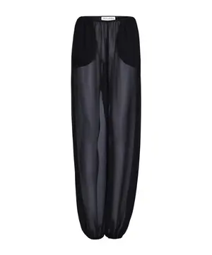 THE FRANKIE SHOP Orissa Sheer Balloon Pants - Black