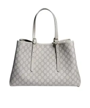 Gucci Gg Emblem Large Tote Bag - Grey