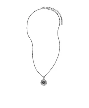 Versace Medusa Pendant Necklace With Crystal Embellishments - Silver