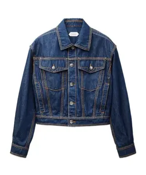 Versace Contrast Stitch Denim Jacket