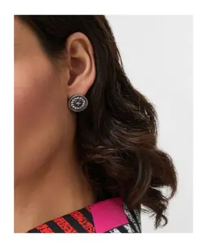 Versace Medusa Stud Earrings - Silver