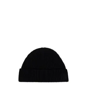 JIL SANDER Ribbed Beanie Hat - Black