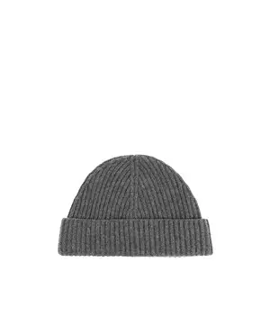 JIL SANDER Ribbed Beanie Hat - Black