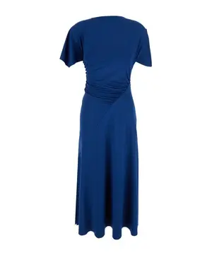 Victoria Beckham Midi Dress With Hooded Sleeves And Zipper Closure