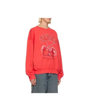 GANNI Graphic Sweatshirt - Red