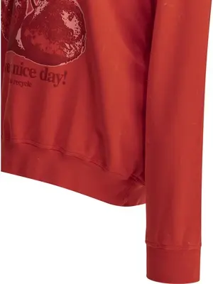 GANNI Graphic Sweatshirt - Red