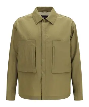 Herno Crinkled Dobby Shacket Jacket - Green