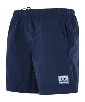 C.P. COMPANY Logo Patch Swim Shorts - Blue