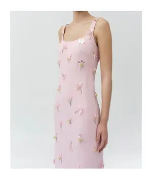 Simkhai Briella Floral Appliqué Gown - Daisy