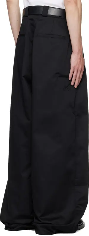 WILLY CHAVARRIA Wide-leg Trousers With Belt Loops And Tonal Stitching