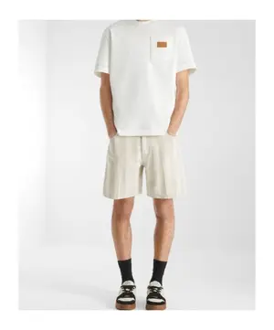 Fendi Striped Bermuda Shorts - Beige