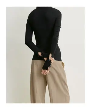 TOTEME Fitted Jersey Blouse With Mother-of-pearl Buttons - Black