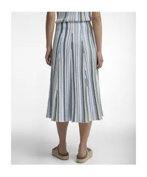 Barbour Josie Knitted Stripe Midi Skirt