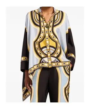 La DoubleJ Printed Blouse With Wide Sleeves