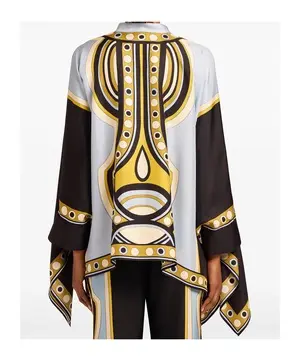 La DoubleJ Printed Blouse With Wide Sleeves