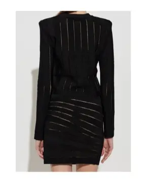 Balmain Buttoned Cardigan With Padded Shoulders
