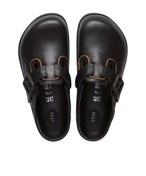 BIRKENSTOCK Buckle-fastening Leather Mules