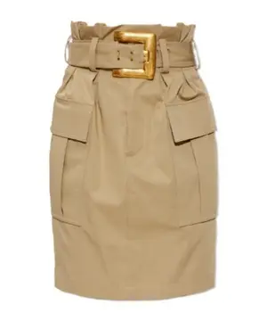 Balmain Belted Cargo Mini Skirt