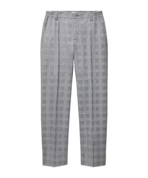 Versace Checked Tailored Pants - Gray