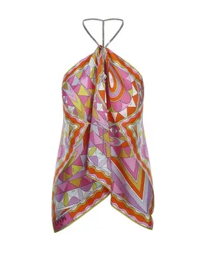 Emilio Pucci Manuba Printed Halterneck Top