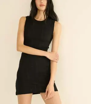 DÔEN Ema Organic Cotton Pointelle Mini Dress