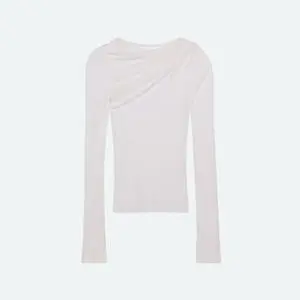 Helmut Lang Sheer Twisted Long-sleeve Top