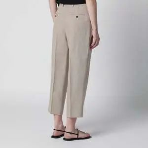 TOTEME High-waisted Pleated Linen Shorts