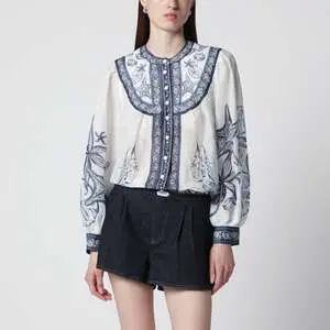 Farm Rio Coast Scarf Blouse - Multicolor