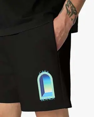 Casablanca Black & Mint L'arche Sweatshorts