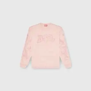 DIESEL® Relaxed Fit Long Sleeve Tee With Blotched Print