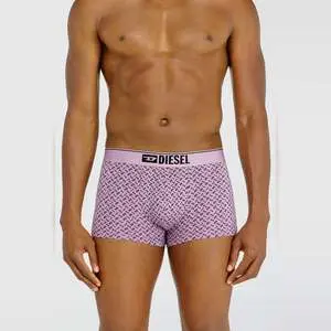 DIESEL® Three-pack Of Stretch Cotton Trunks With Monogram - Violet