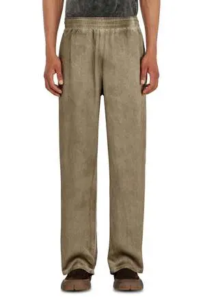 DIESEL® Wrinkled Satin Track Trousers - Brown