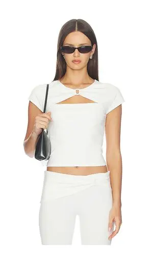 FRAME X Alexandra Leclerc The Casino Top - White