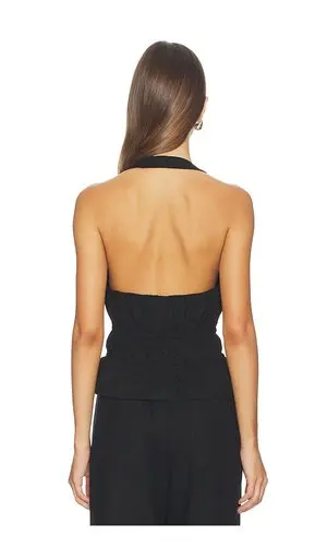 Paige Alysha Halter Top - Black