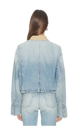 SLVRLAKE Connor Cropped Worker Jacket - Blue