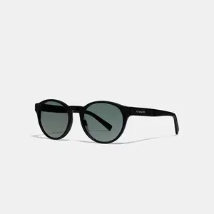 COACH OUTLET Wythe Round Sunglasses - Black