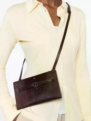 TOTEME Belted Lizard-effect Crossbody Bag