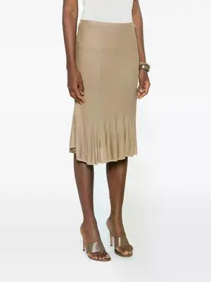 TOTEME Fluted Hem Knitted Midi Skirt