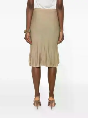 TOTEME Fluted Hem Knitted Midi Skirt