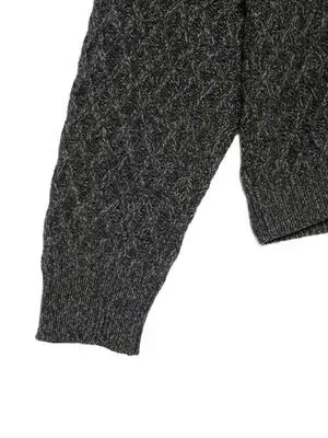 Versace Diamond-knit V-neck Sweater