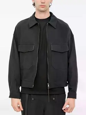 THE VIRIDI-ANNE Flap-pocket Bomber Jacket
