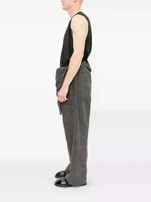 JAN JAN VAN ESSCHE Striped Wide-leg Dungarees