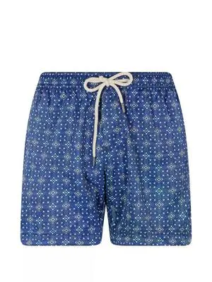 PENINSULA SWIMWEAR Capresa Patterned Swim Shorts - Blue