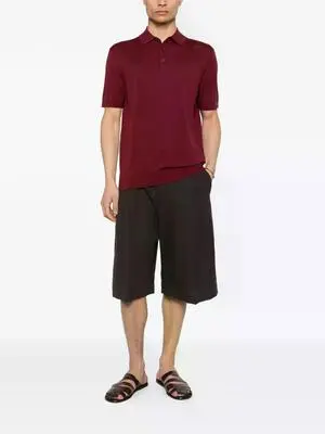 PAOLO PECORA Buttoned Panelled Polo Shirt