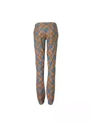 Collina Strada Rawr Plaid-pattern Trousers