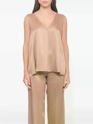 Antonelli Firenze Patent Finish V-neck Top