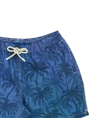 MC2 SAINT BARTH Palm-print Drawstring Swim Shorts