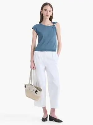 Altuzarra Rinaldi Jersey Top With Gold-tone Hardware